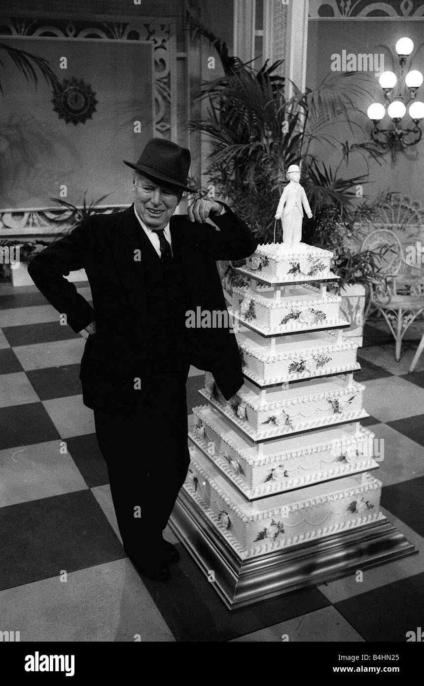 Charlie Chaplin Silent Comedy Actor April 1966 celebrates his 77th ...