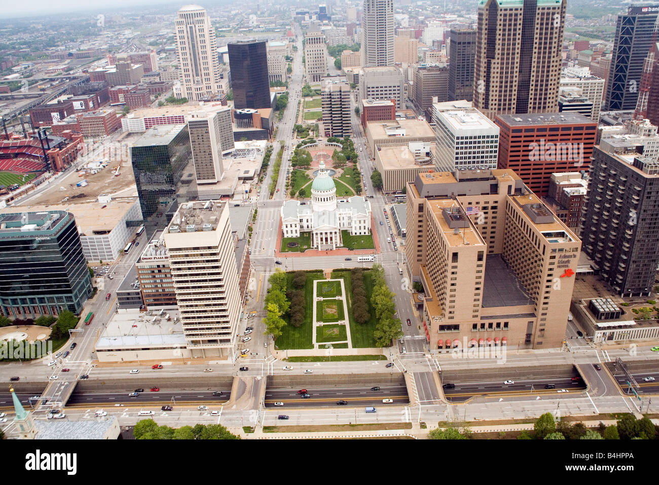 View from the Top of the Gateway Arch Stock Photo - Alamy