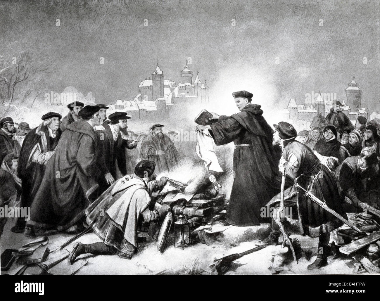 Luther Burns Papal Bull Stock Photo - Alamy