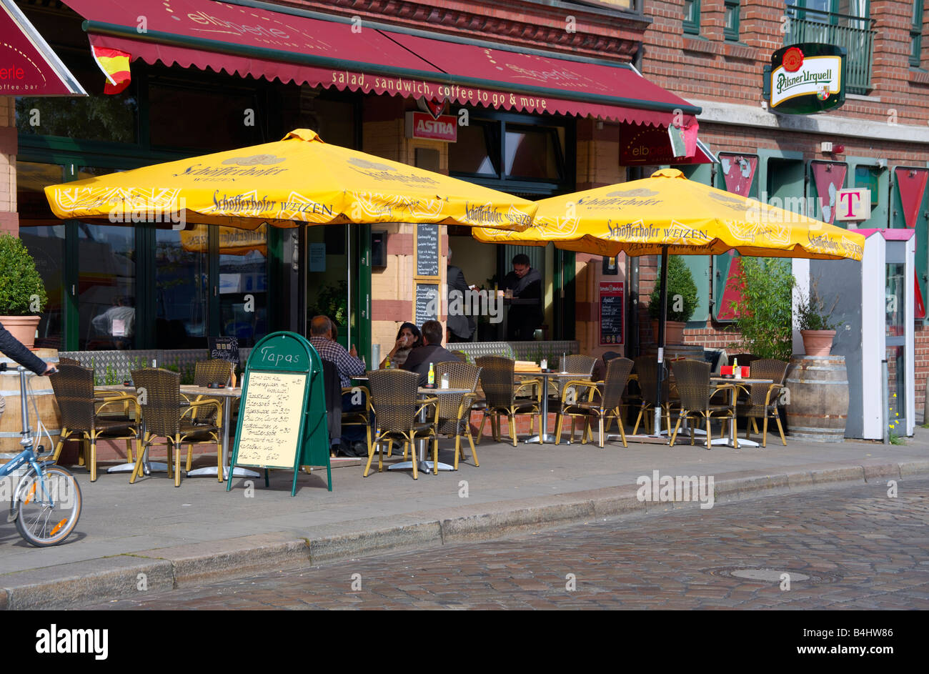 People relax at a bar in Hamburg Stock Photo - Alamy