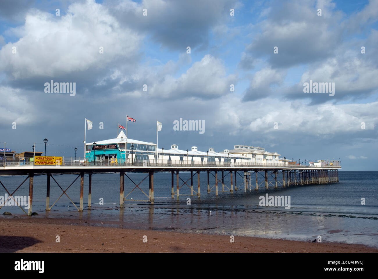 Paignton Pier is a pleasure pier in the large English seaside resort ...