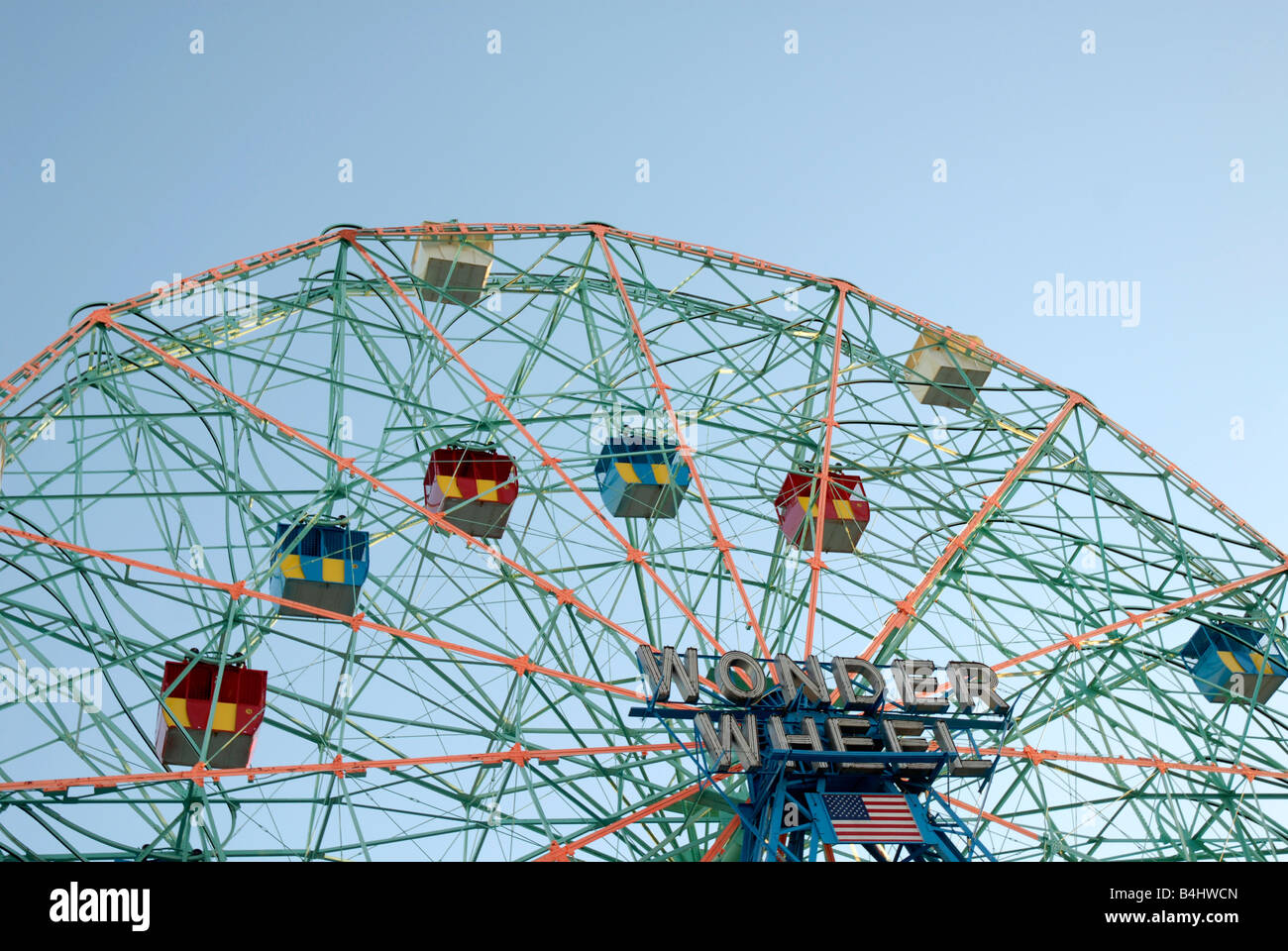 Wonder Wheel ride amusement park Brooklyn New York Coney Island Stock ...