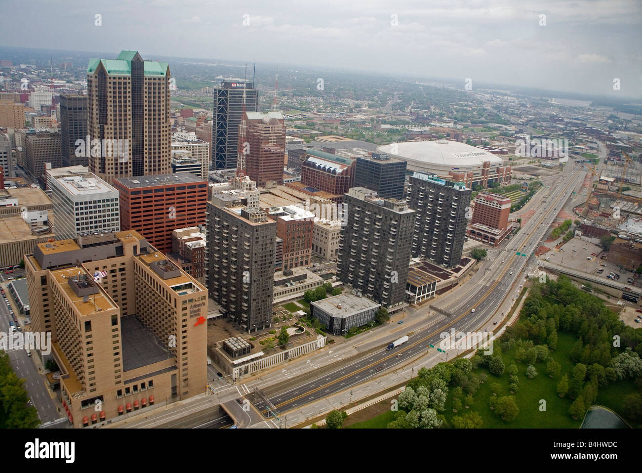 View from the Top of the Gateway Arch Stock Photo - Alamy