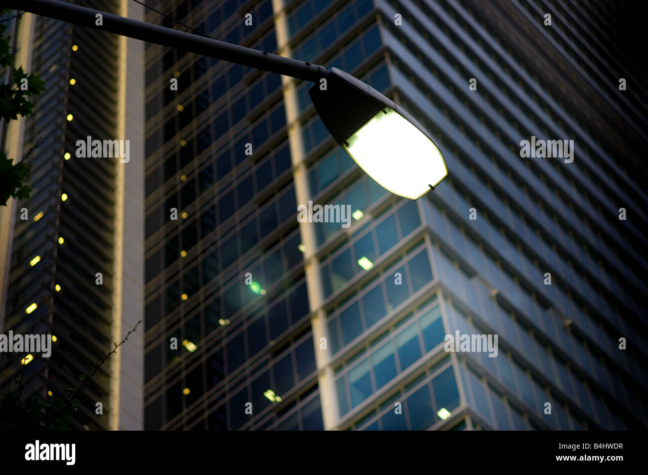City light and high rise buildings Stock Photo - Alamy