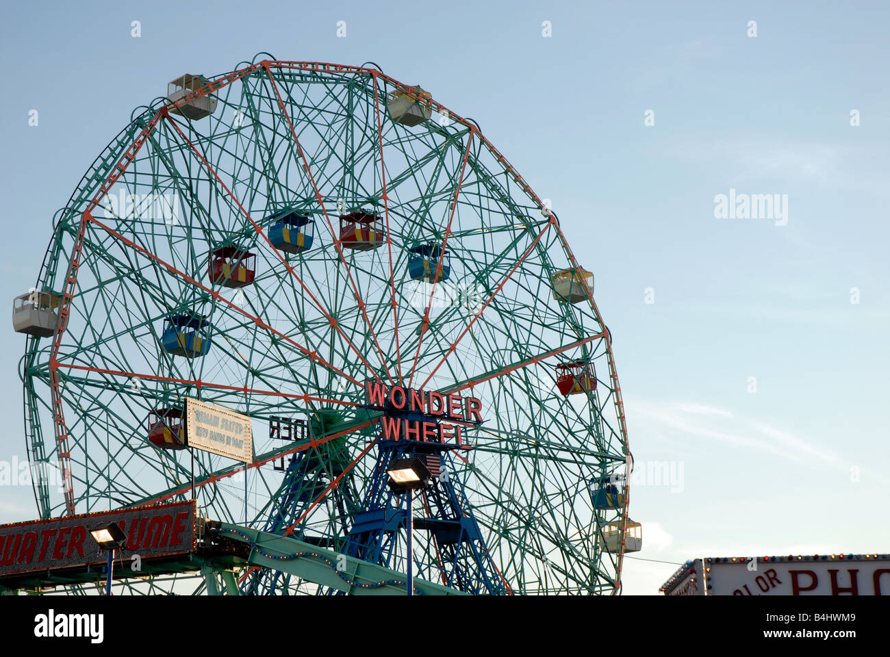 Wonder Wheel ride amusement park astroland Brooklyn New York Coney ...