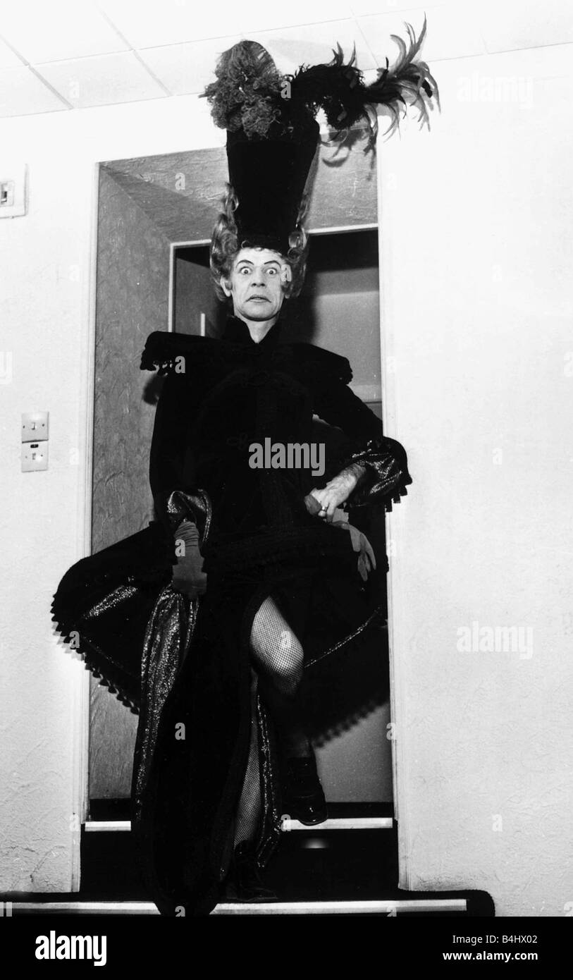 Russell Hunter Scottish actor in pantomime role 1973 Stock Photo - Alamy
