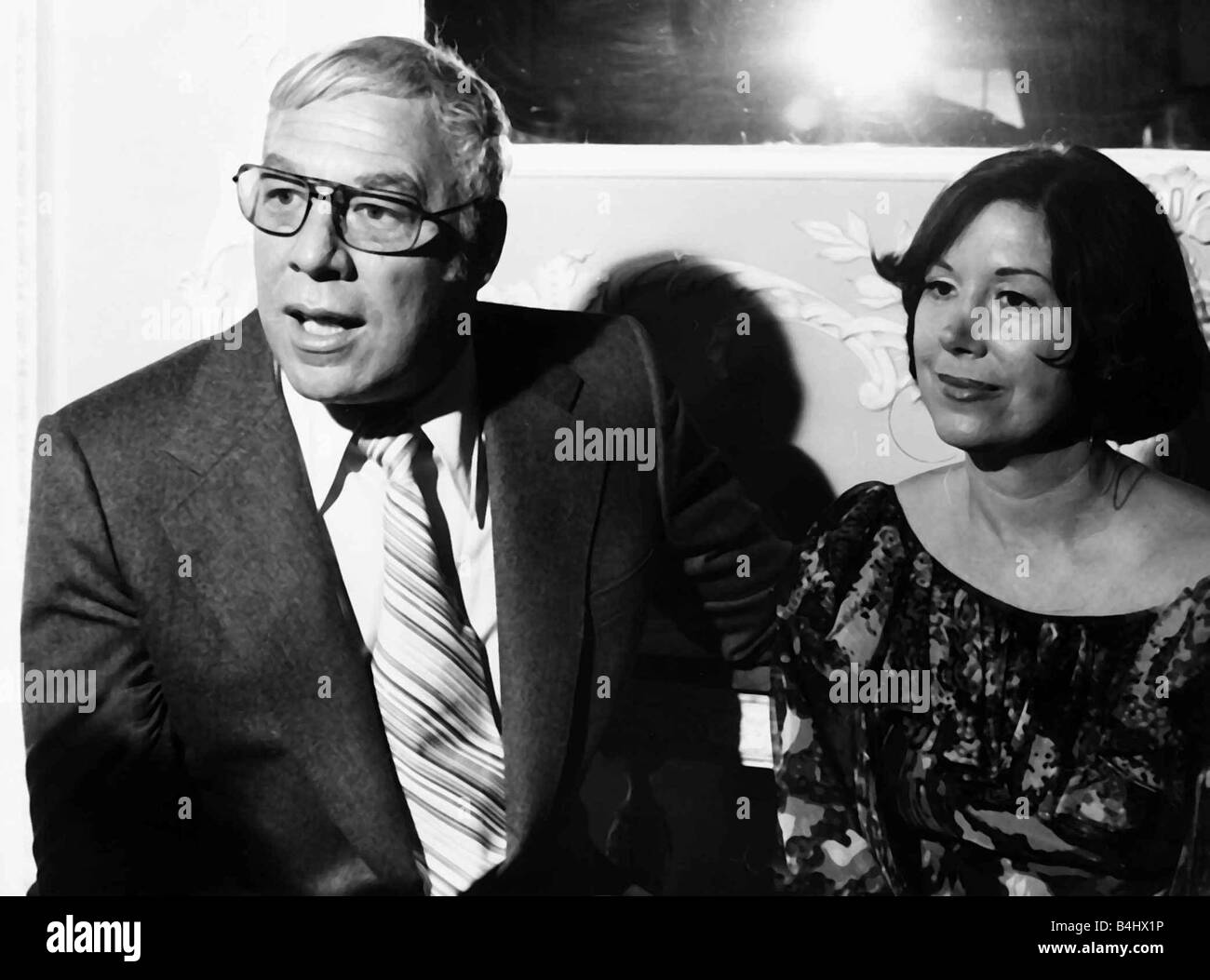 George Kennedy actor and wife Revel 1973 Stock Photo - Alamy