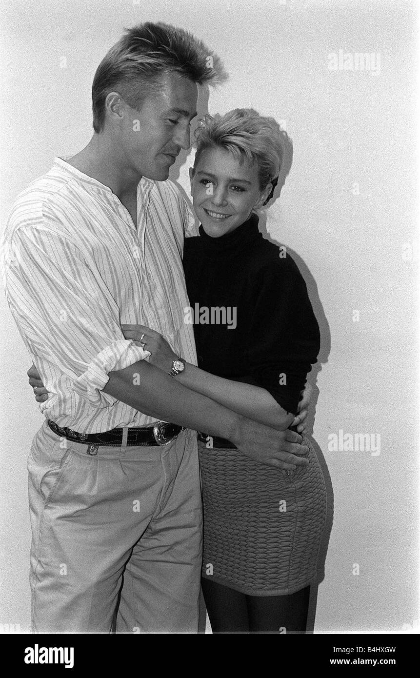 Lee Chapman footballer with actress wife Leslie Ash August 1987 Stock ...