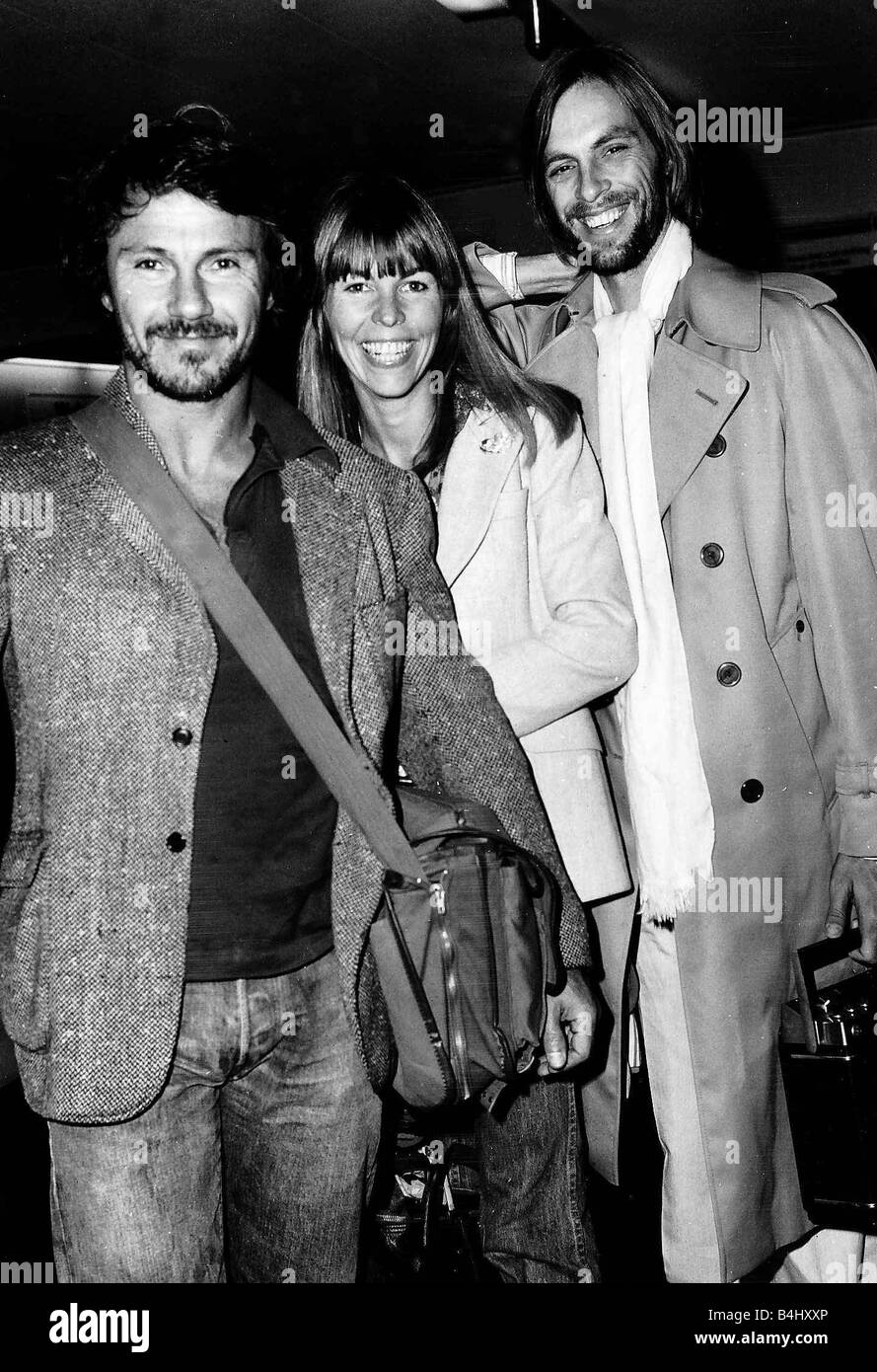Harvey Keitel and Keith Carradine October 1976 At Heathrow Airport with ...