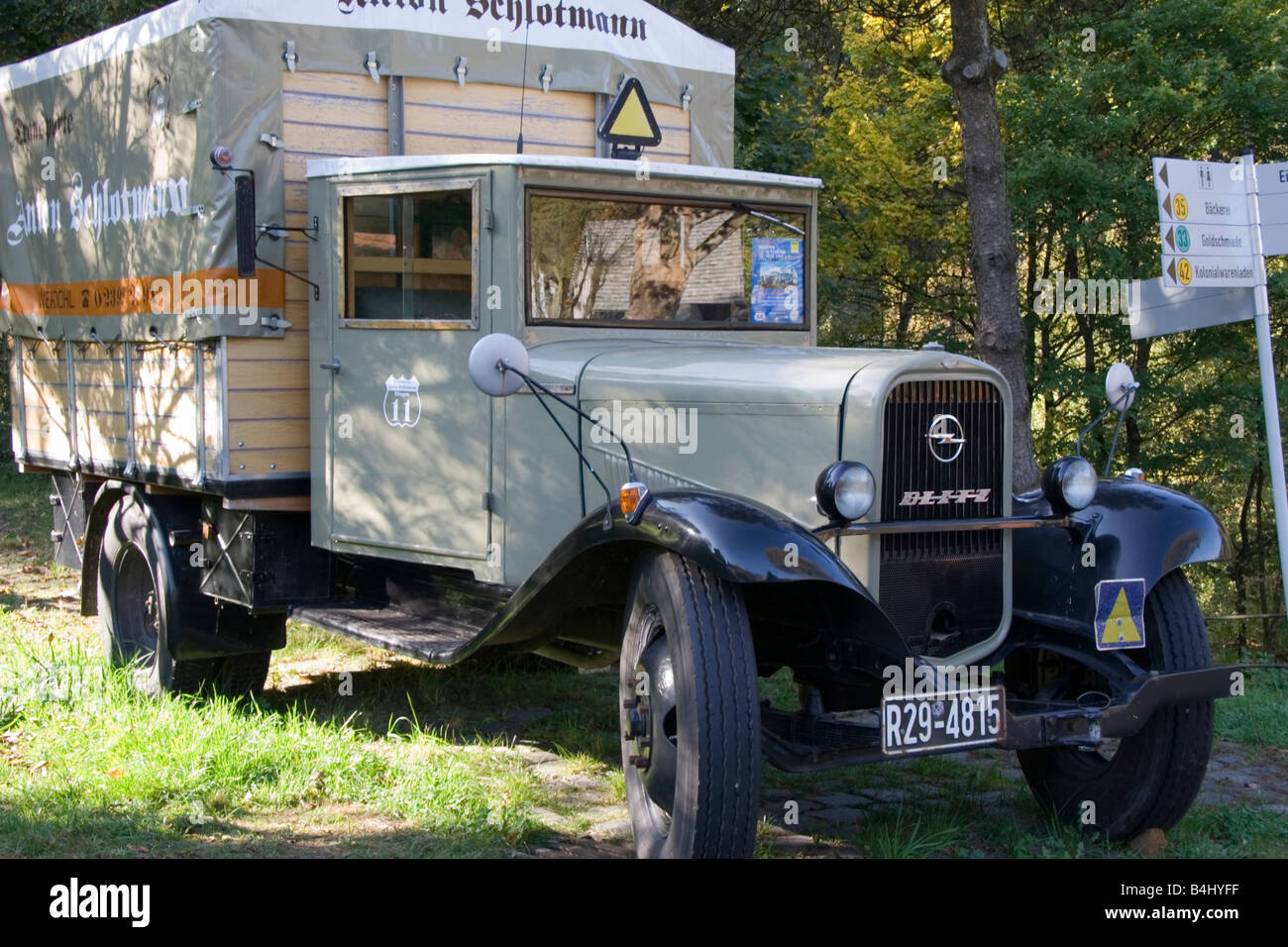 vintage delivery vehicle rare german opel blitz Stock Photo - Alamy
