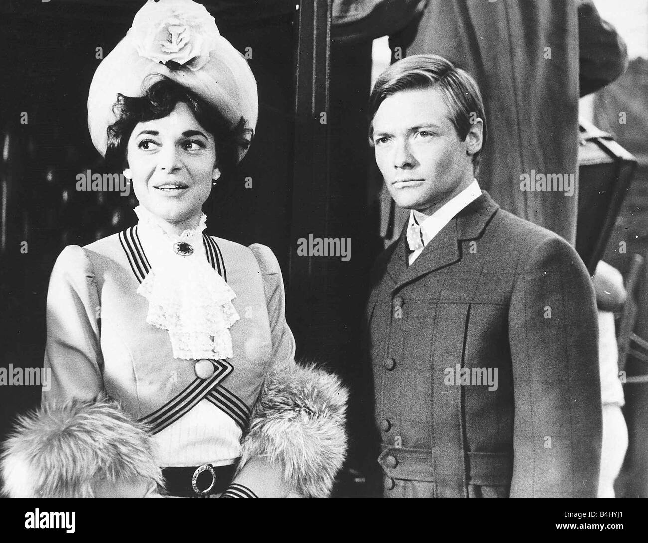 Simon Ward Actor with Actress Anne Bancroft in a scene from Film Young ...