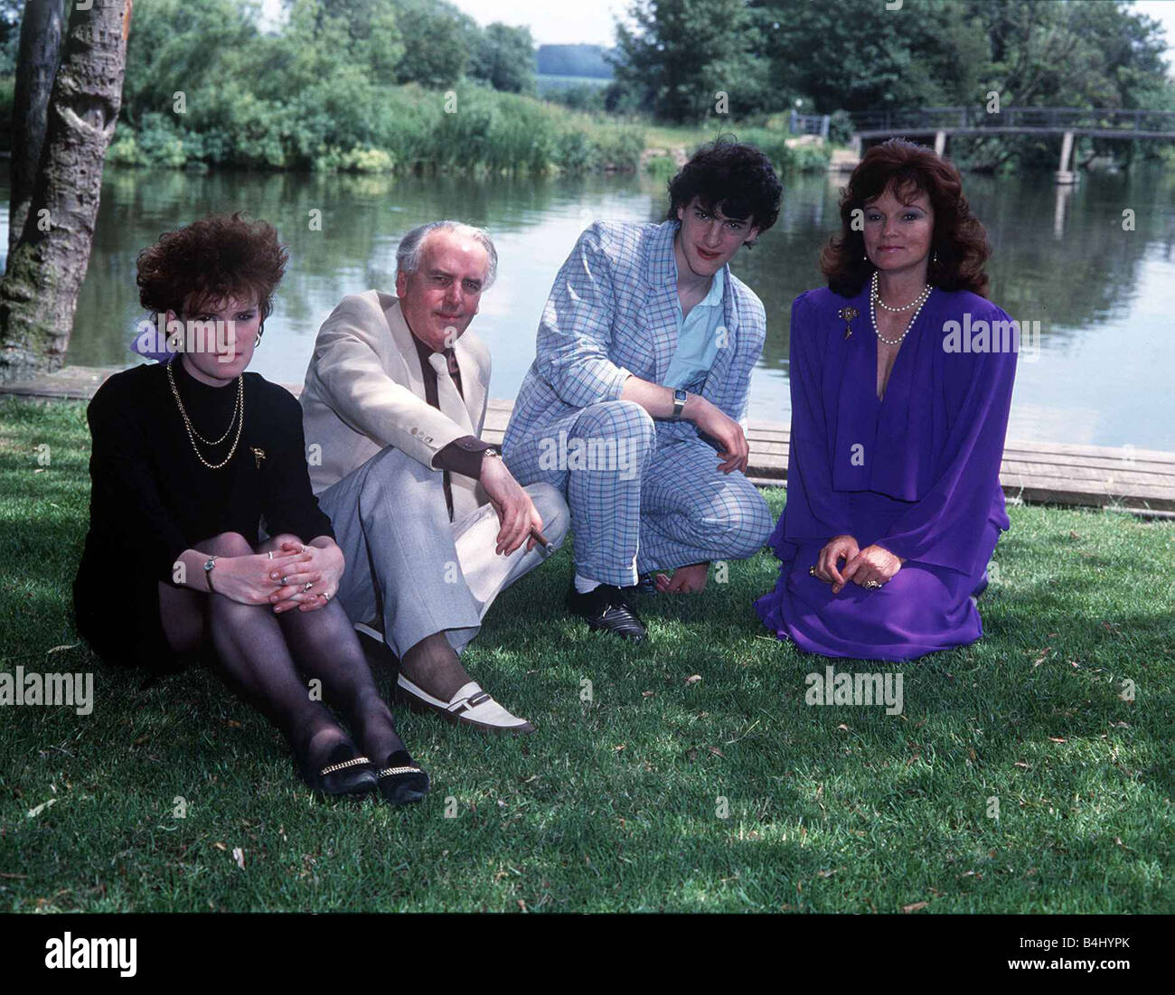 George Cole Actor with wife Penny daughter Tara Cole and son Toby Stock ...