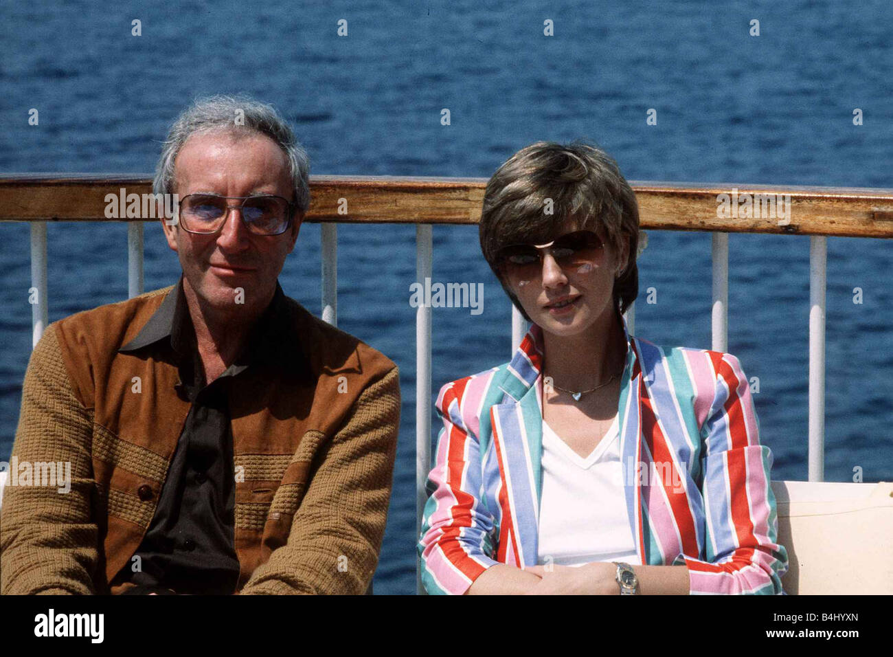 British actor Peter Sellers with his wife Lynn Frederick in Cannes ...