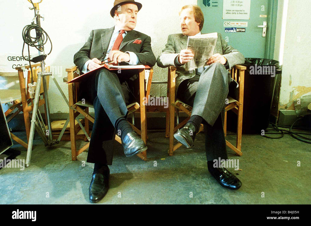 George Cole Actor With Fellow Actor Dennis Waterman In A Scene From The ...
