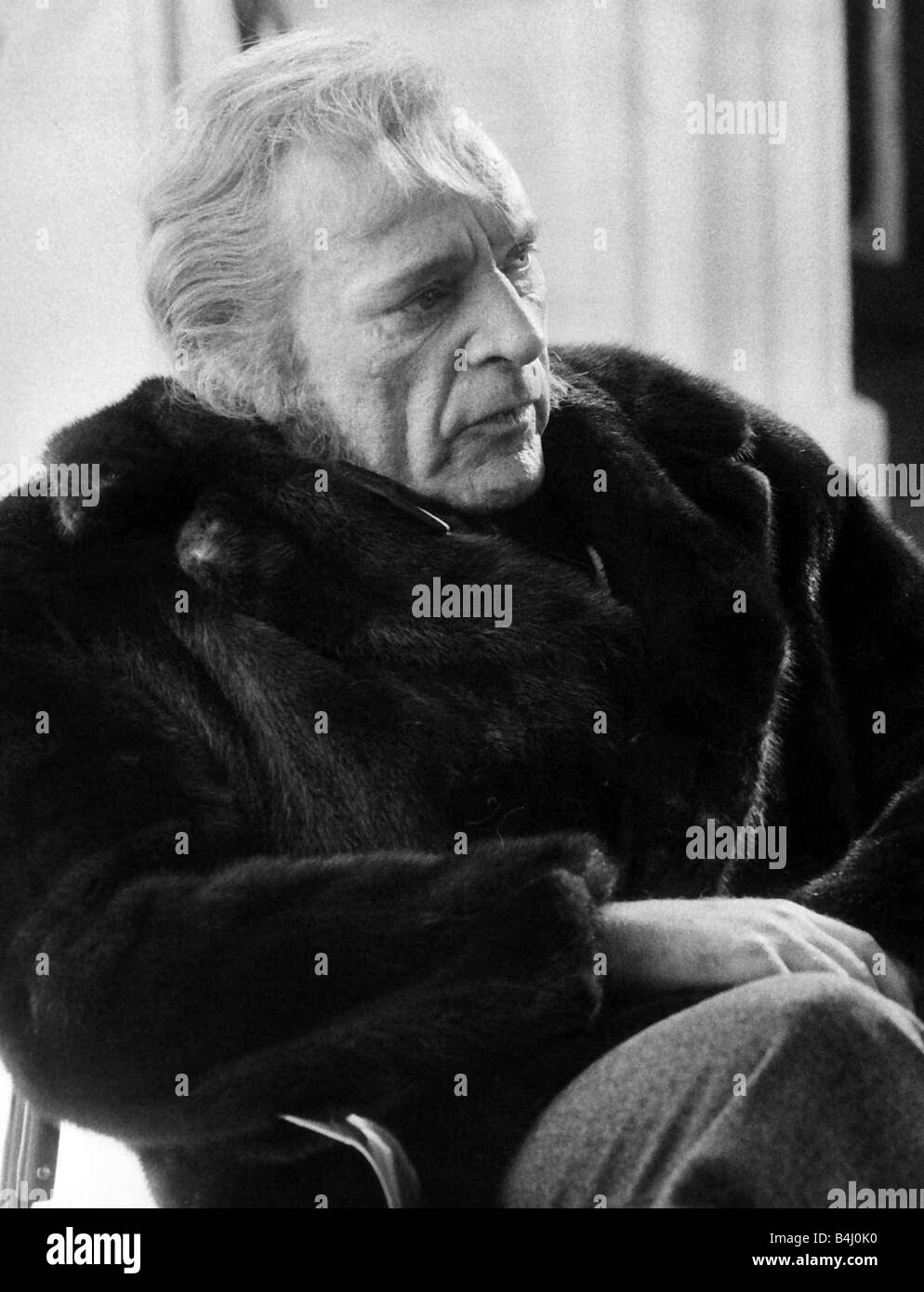 Richard Burton actor on the set of the film Wagner in February 1982 ...