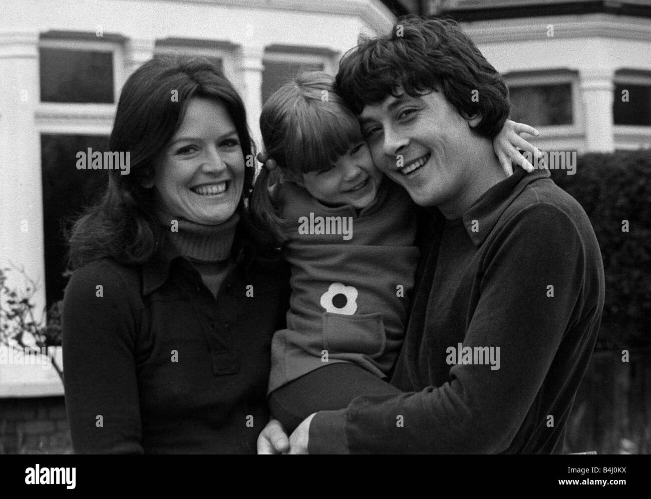 Actor Richard Beckinsale with girlfreind Judy Low and daughter Kate ...