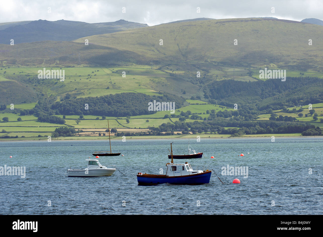 The Menai Straits seen from Beaumaris in Anglesey Stock Photo - Alamy