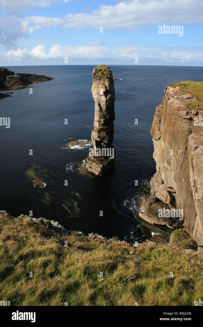 Yesnaby Castle, an imposing sea stack on the west coast of Mainland ...