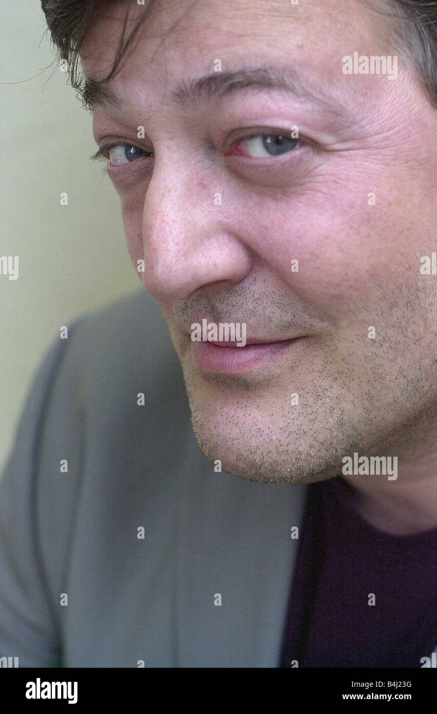 Stephen Fry Author Actor and Film Maker in London Promoting his debut ...