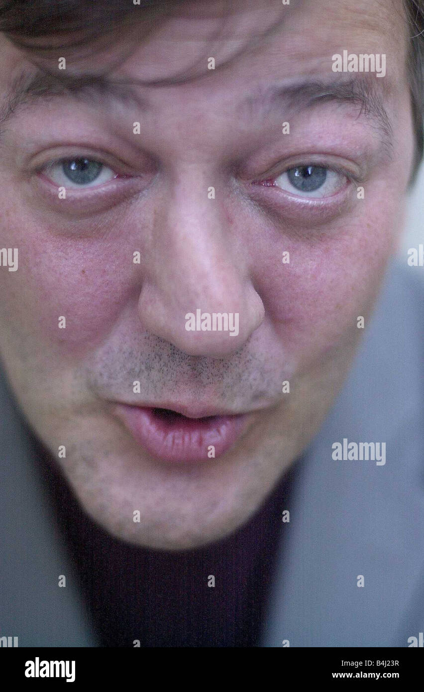 Stephen Fry Author Actor and Film Maker in London Promoting his debut ...