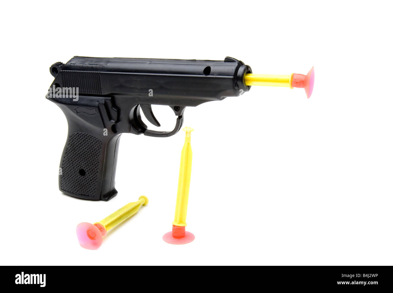 Toy Gun on white background Stock Photo - Alamy