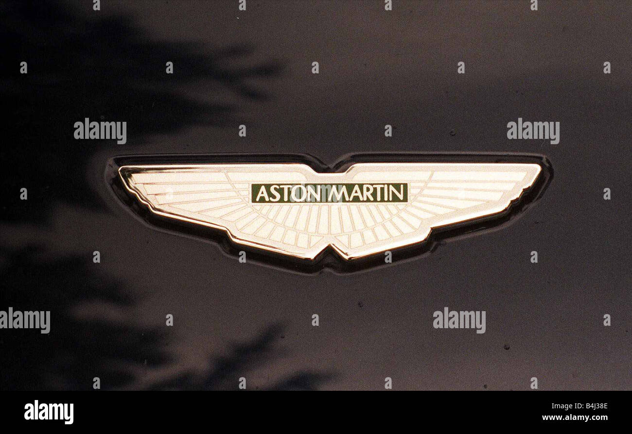 Aston Martin V12 badge August 1999 IAN TORRANCE PIC Stock Photo - Alamy
