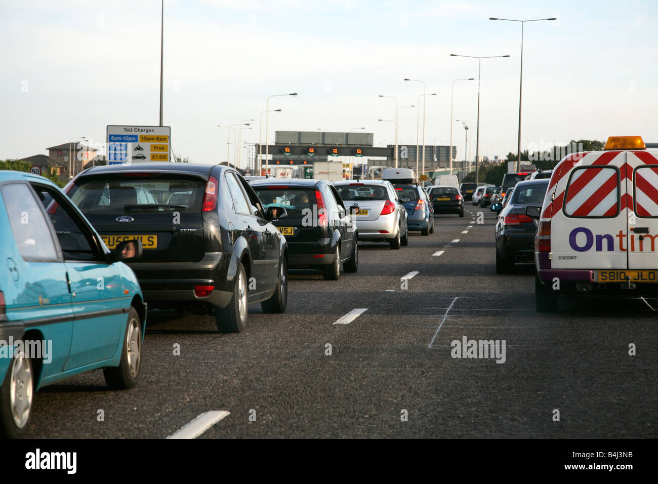 Traffic jam on a motorway Stock Photo - Alamy