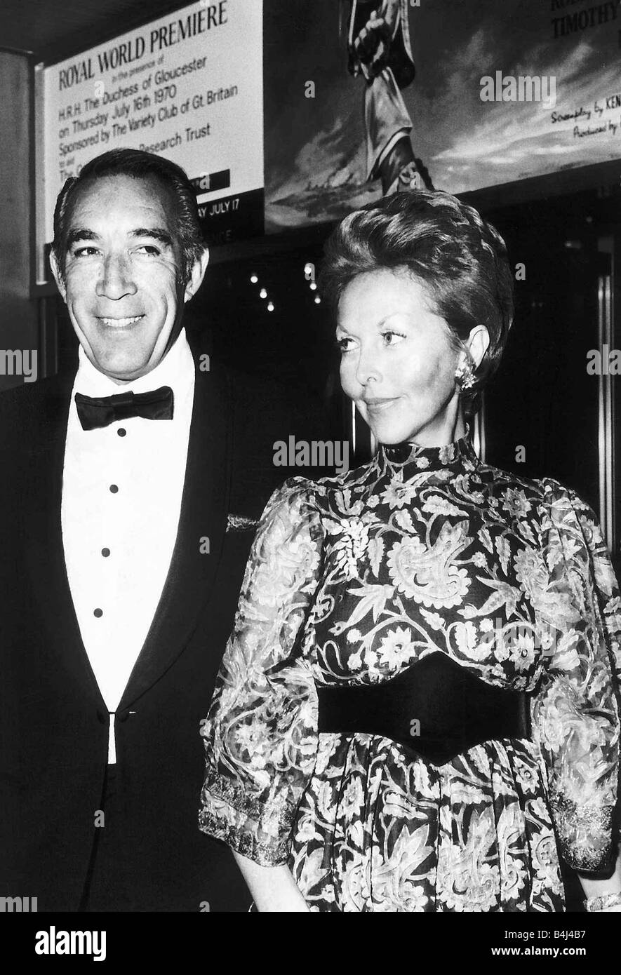 Anthony Quinn actor attends premiere June 1970 Dbase MSI Stock Photo ...