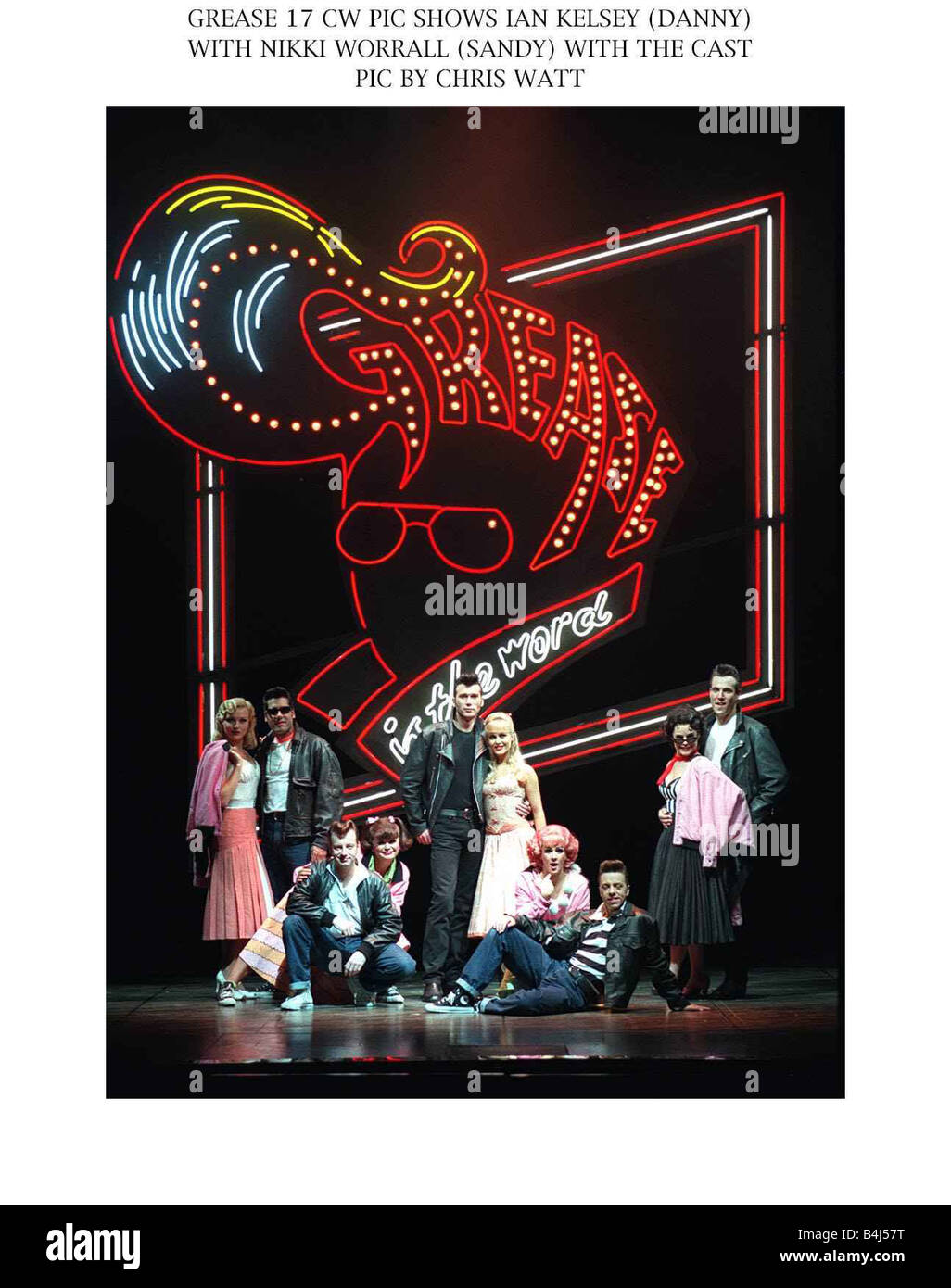 Grease musical Edinburgh Playhouse September 1997 Ian Kelsey actor as ...