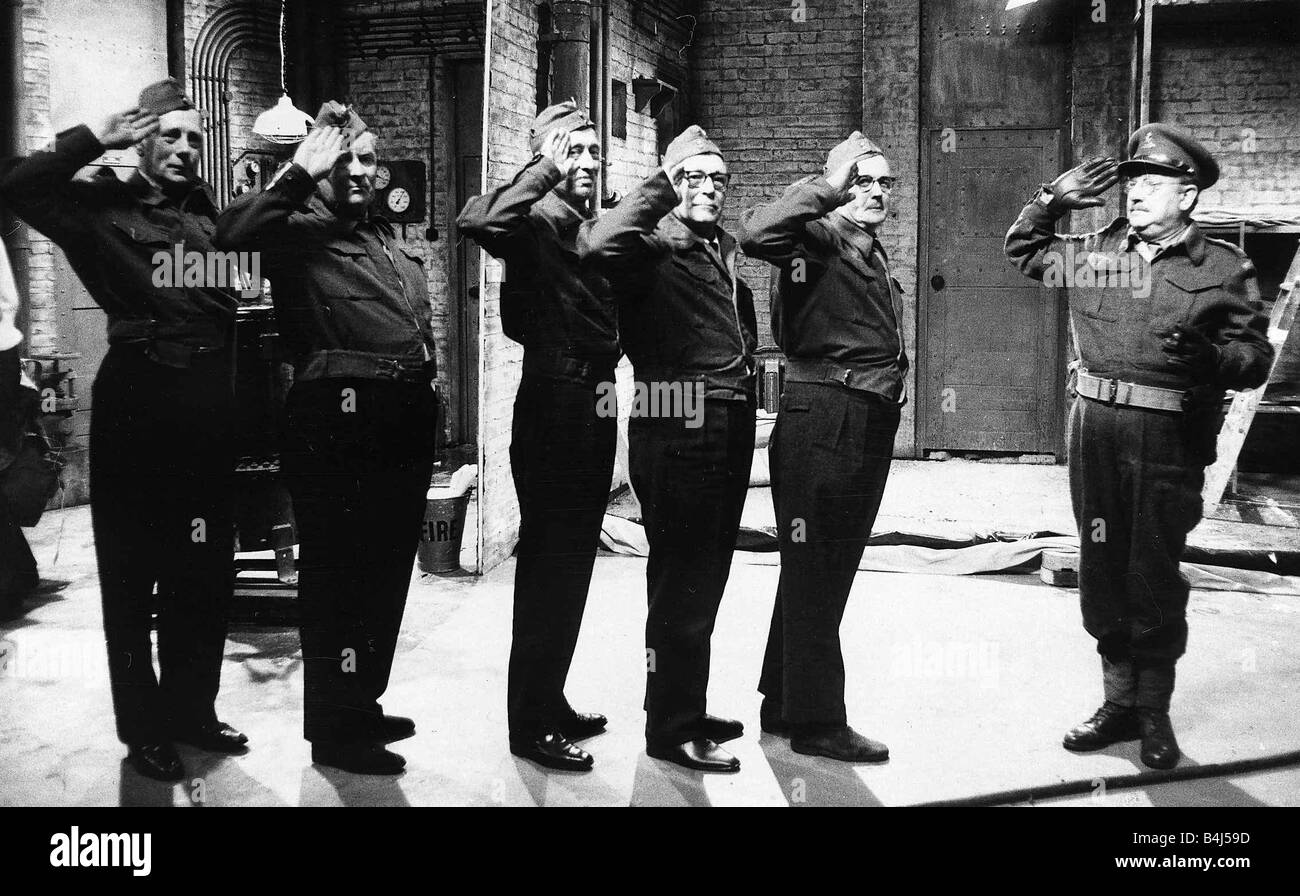 Dad s Army television programme 1972 Actor Arthur Lowe R as Capt ...