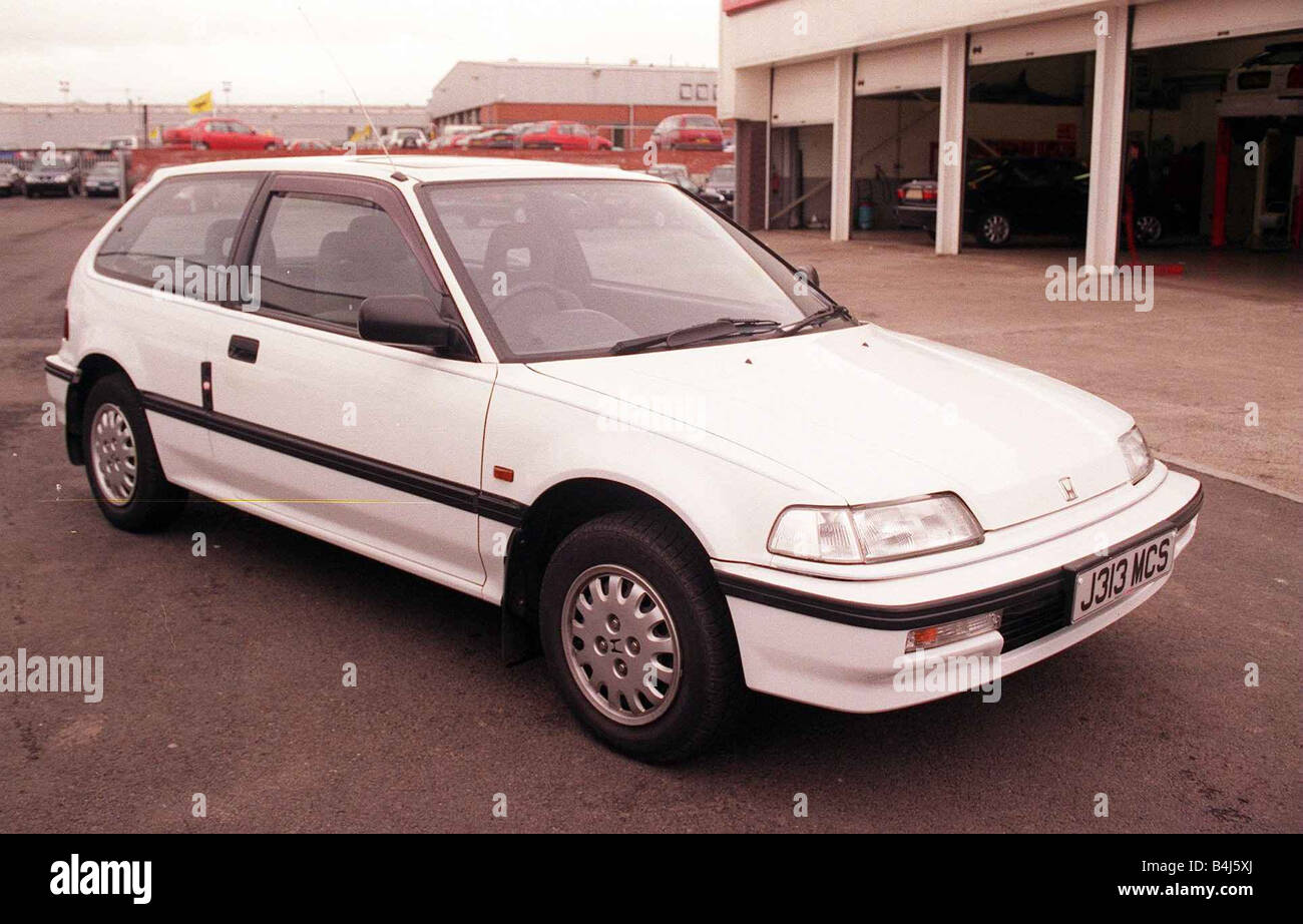 White Honda Civic car J registration July 1998 used car section Stock ...