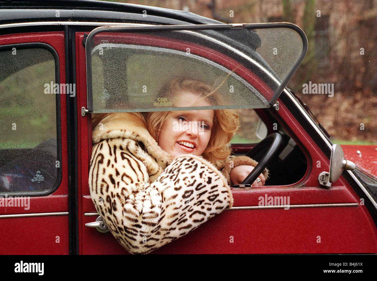 Road Record December 1998 Bernier female inside red Citroen 2CV red ...