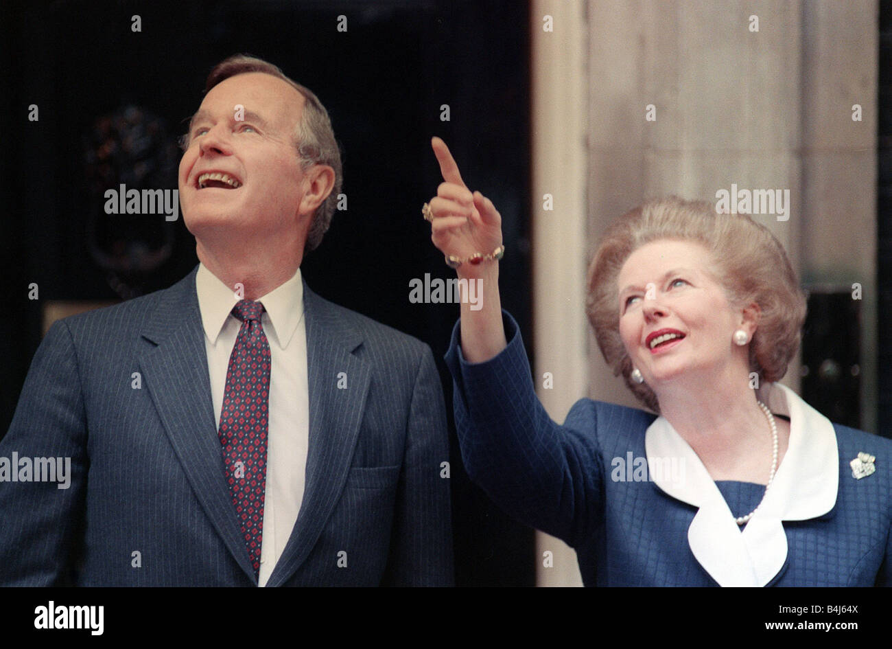Margaret Thatcher And George Bush High Resolution Stock Photography and ...