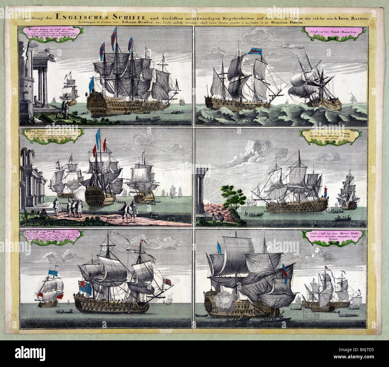 English battle ships Stock Photo - Alamy