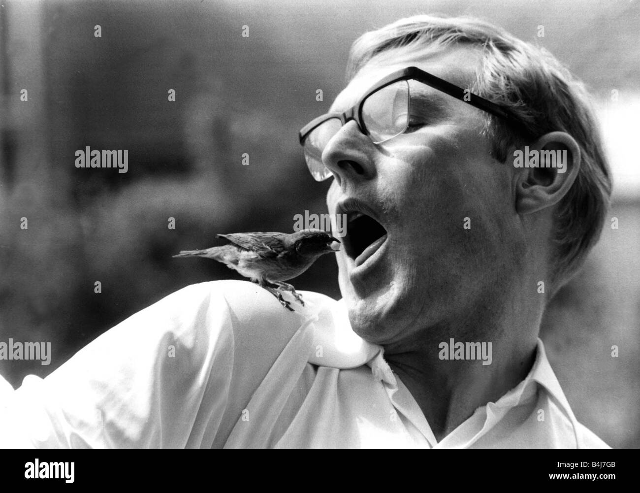 Birds with human Black and White Stock Photos & Images - Alamy
