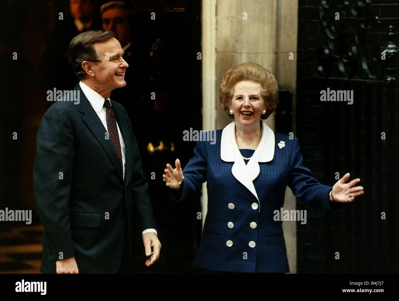 Margaret Thatcher And George Bush High Resolution Stock Photography and ...