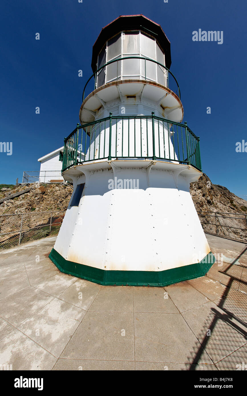 Low Angle Super Wide View of a Lighthouse Tower Point Reyes California ...