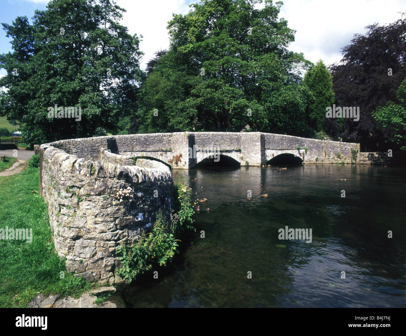 Bridge in Ashford in the water UK Stock Photo - Alamy