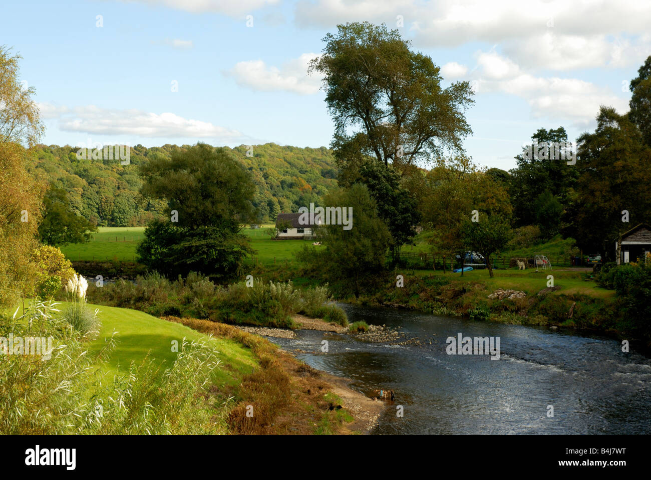 River Calder at Whalley Stock Photo - Alamy