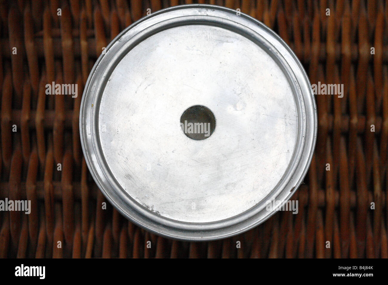 Traditional Goose quill fishing floats and bait tin Stock Photo - Alamy