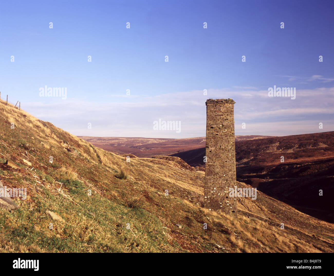 Ventilation tower in the Peak district UK Stock Photo - Alamy