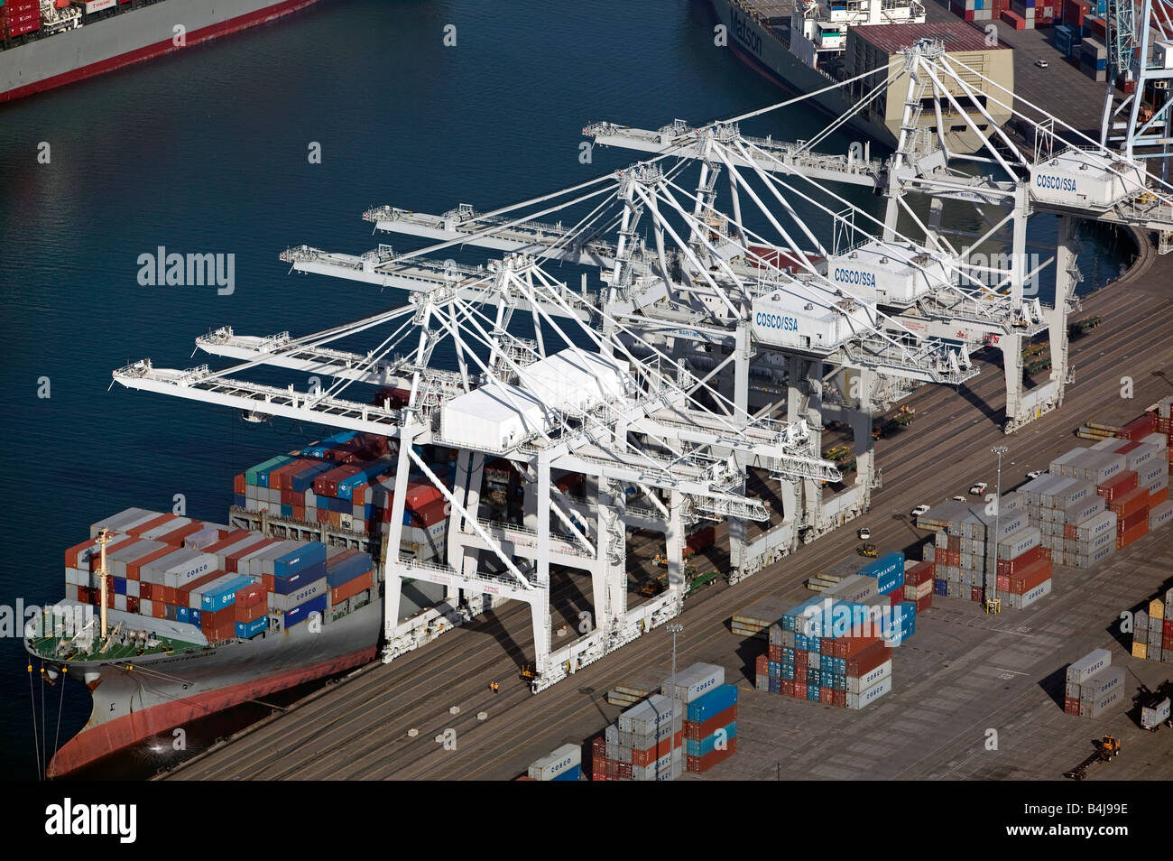 Aerial view container terminal port hi-res stock photography and images ...