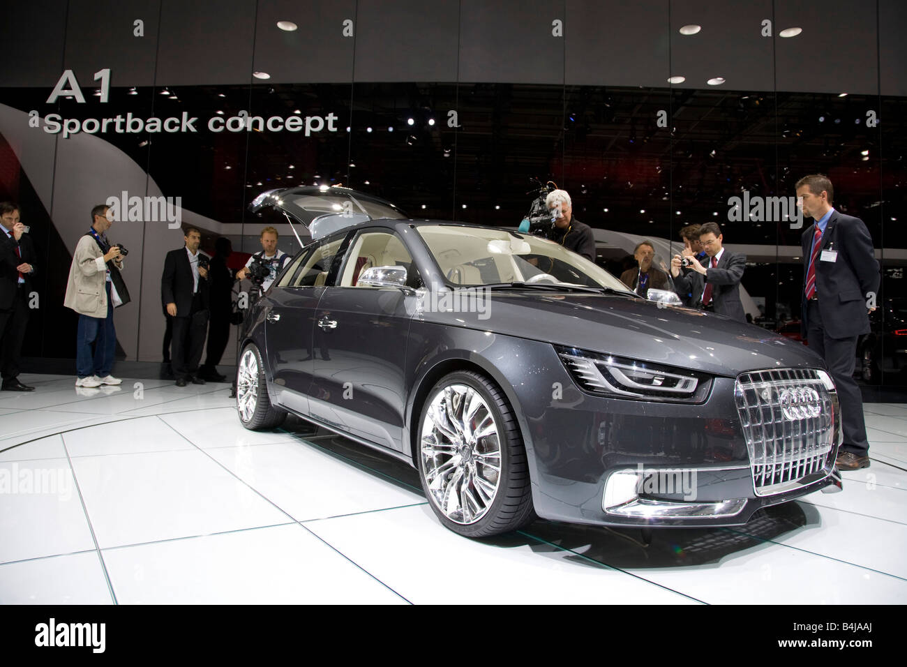 Audi A1 Sportback Concept. On show at a Motor Show 2008. The Mondial de ...