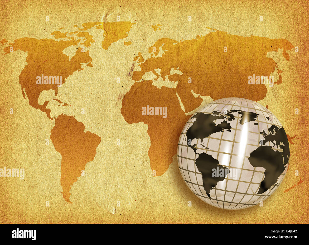 grunge map of the world Stock Photo - Alamy