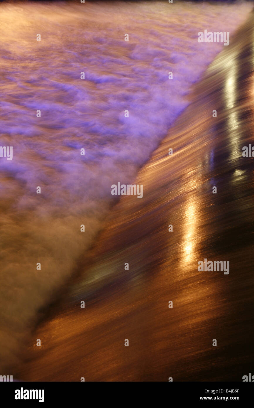 dark colourful fast river waterfall at night Stock Photo - Alamy