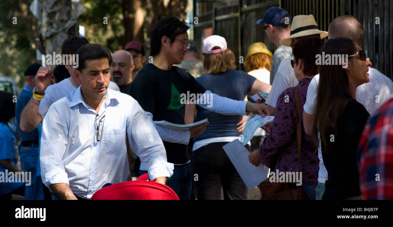 People cue to vote Stock Photo - Alamy