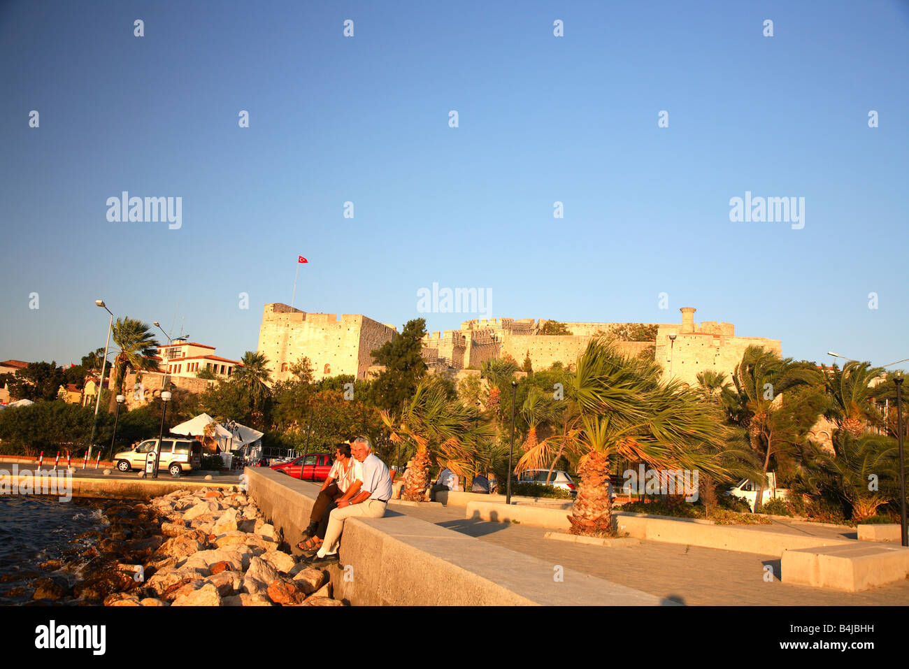 Cesme, Izmir area, Turkey, fortress, harbor, harbour, area Stock Photo ...
