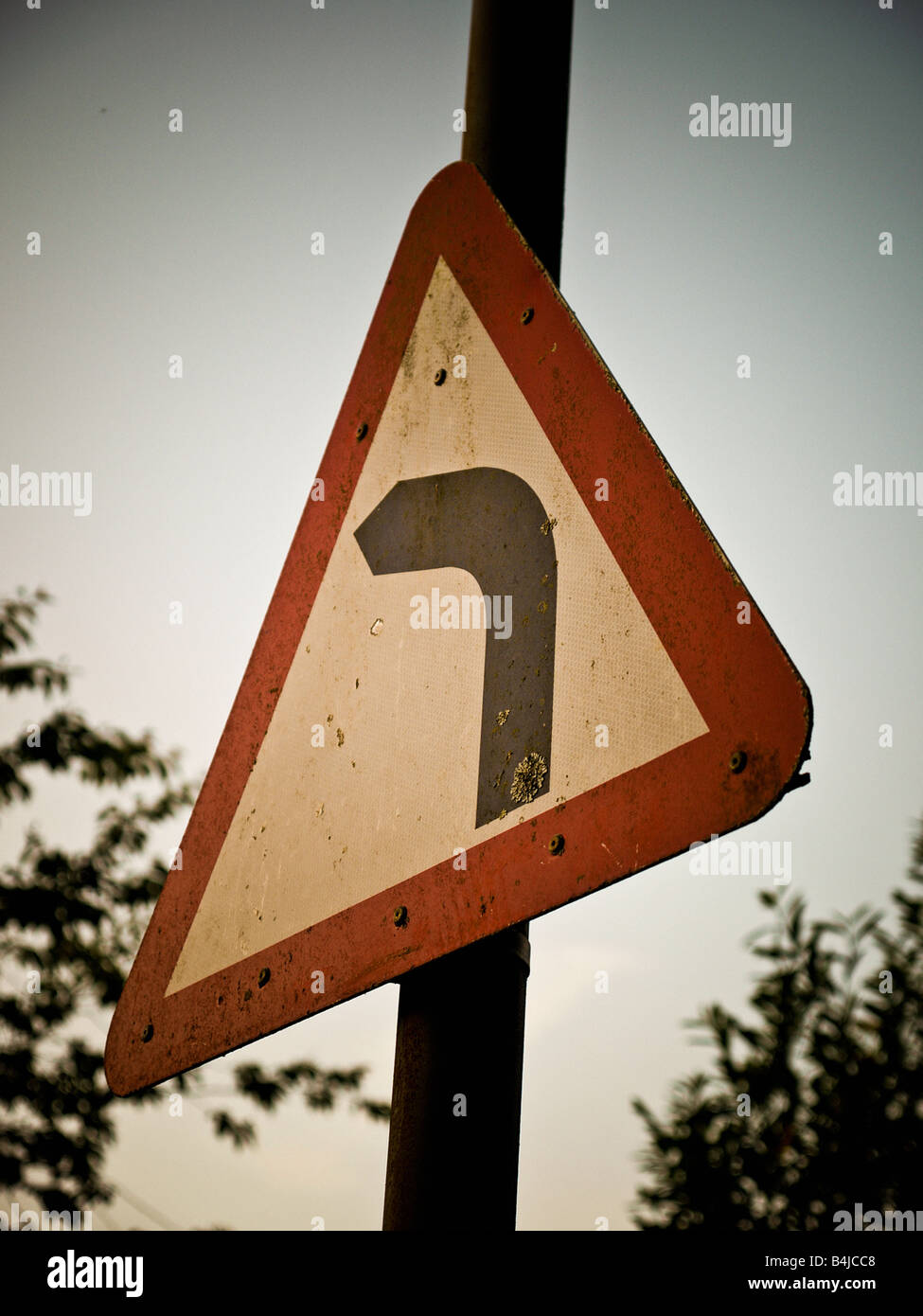Turn left road sign hi-res stock photography and images - Alamy