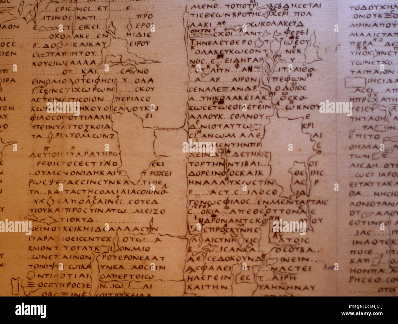 Ancient Script on a Scroll of Papyrus 2000 years old Stock Photo - Alamy