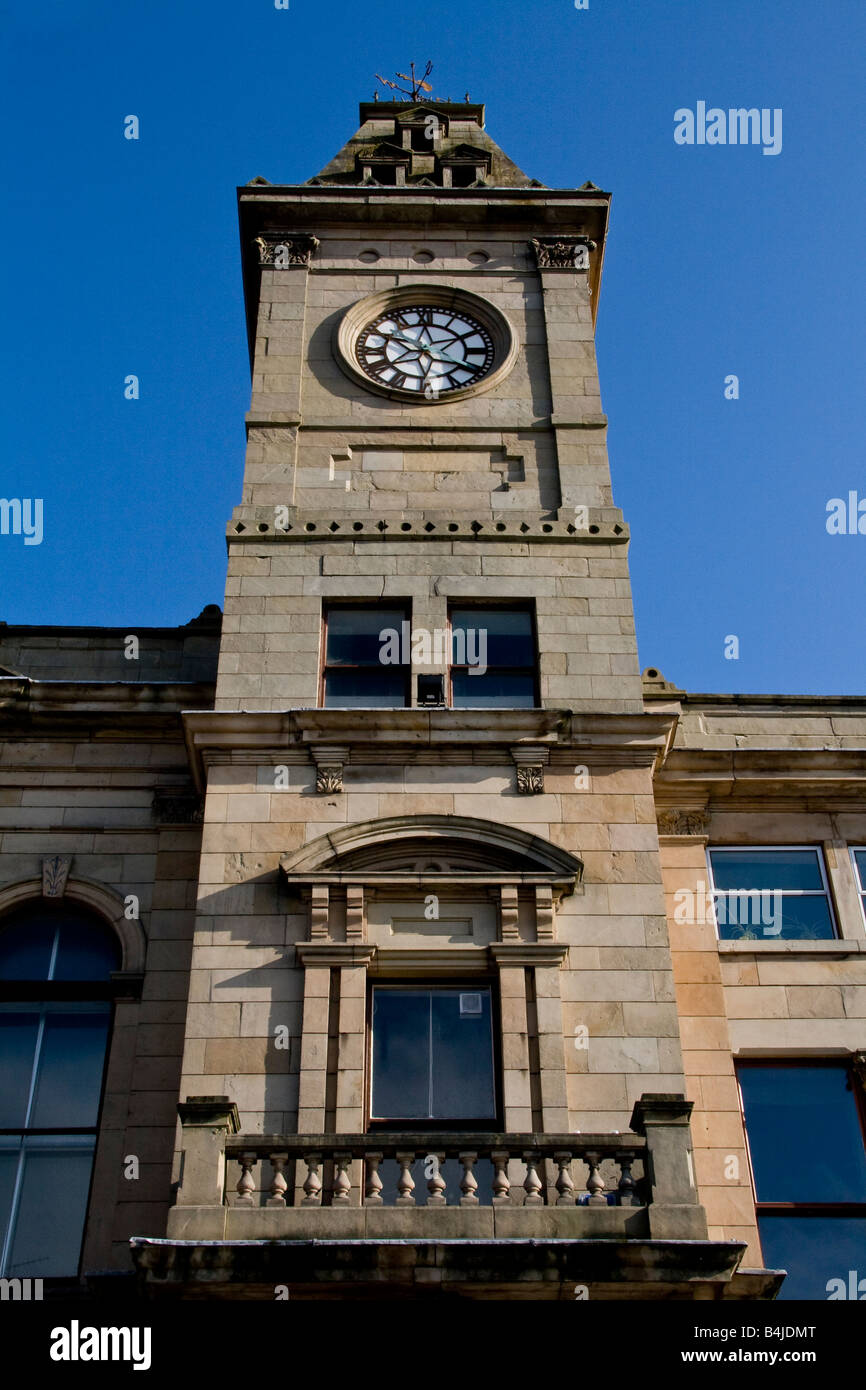 The Clocktower on Welshpool's Town Hall, Welshpool, Powys, Wales Stock ...